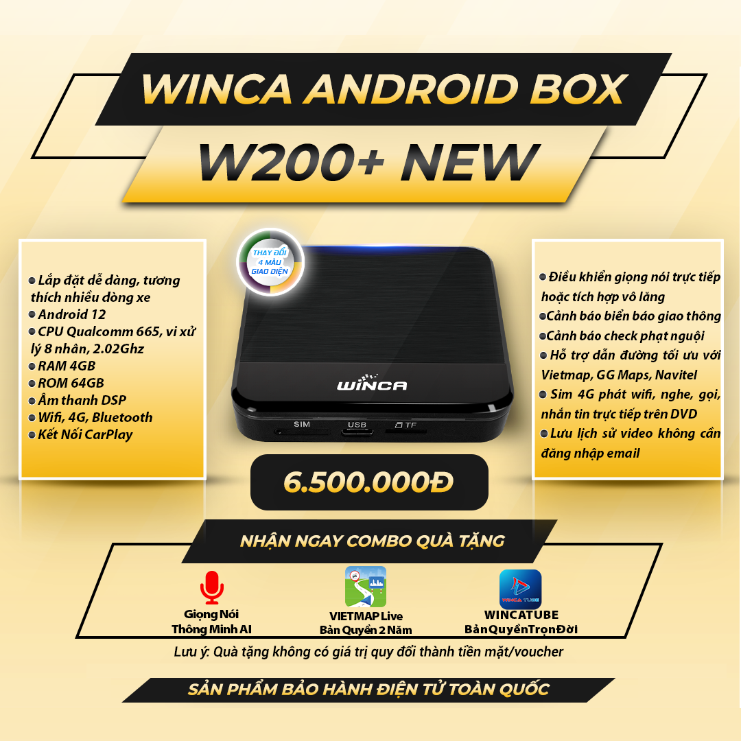 Android Box Ô Tô Winca W200 New Tại Bà Rịa Vũng Tàu – SHOPCAM