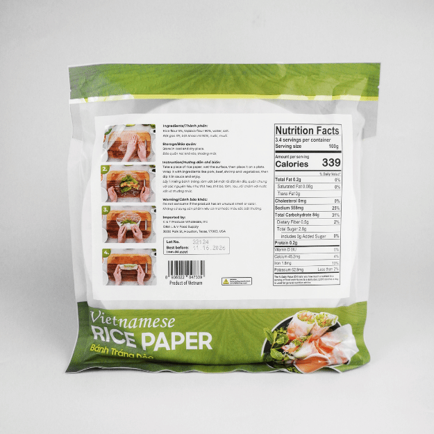 Banh Trang Phuoc Loc Tho Rice Paper ROUND 22 CM UP – C&T Produce