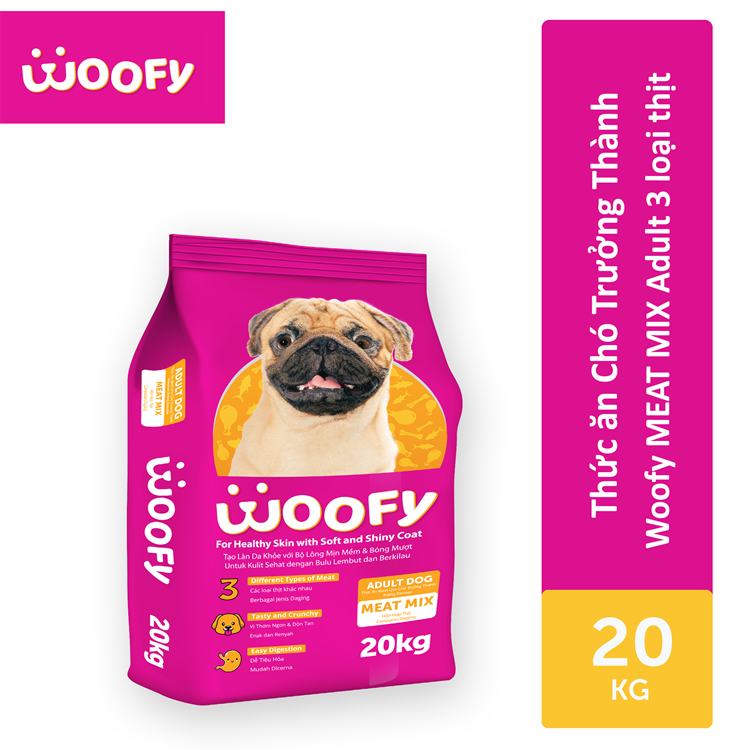 Woofy Meat Mix Adult Dog Food 20kg (Bao) – Leaptrading
