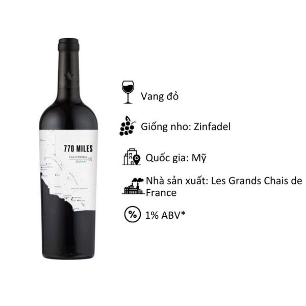 Rượu vang 770 Miles Zinfandel – Rich Choice Mart