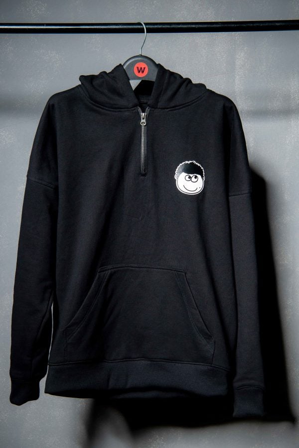 Áo hoodie Mixi đen khoá ngực