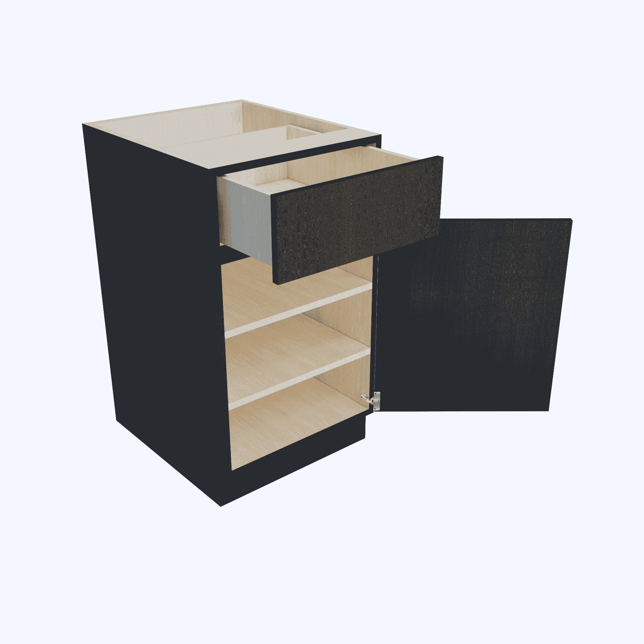 Shaker 1-Drawer 1-Door Inset Base Cabinet – Easy Cabinet