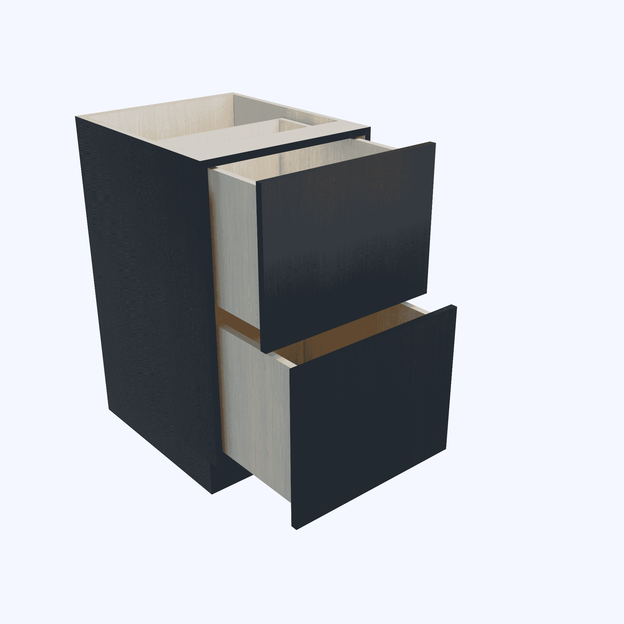 Flat Panel 2-Drawer Full-Overlay Base Cabinet – Easy Cabinet