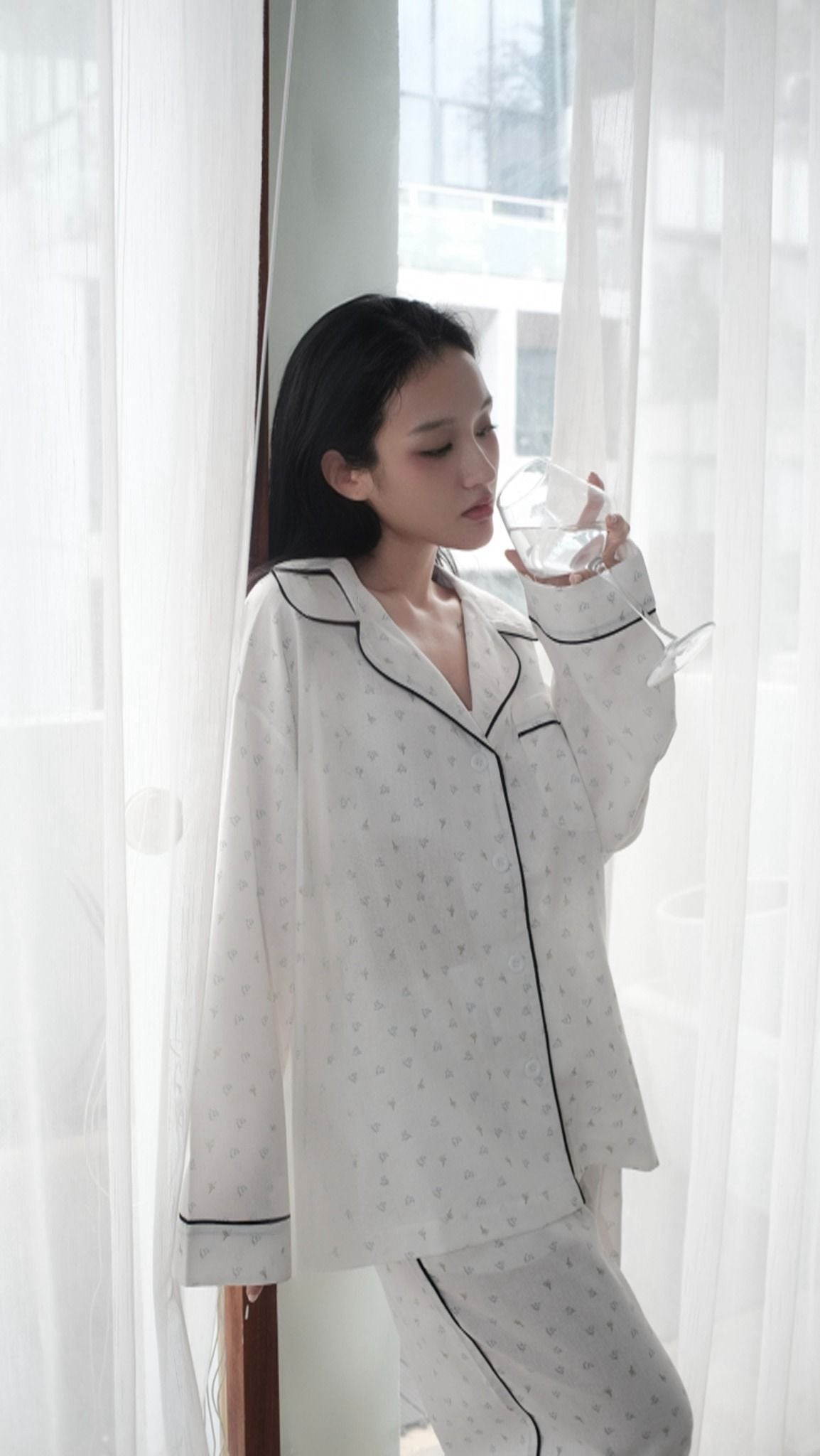 Cozy Heart Print Sleepwear Set – Toha clothing