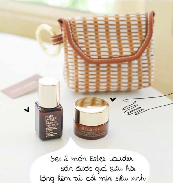 A224- Set Mini Estee Lauder túi cói 2 món – Trang Thu