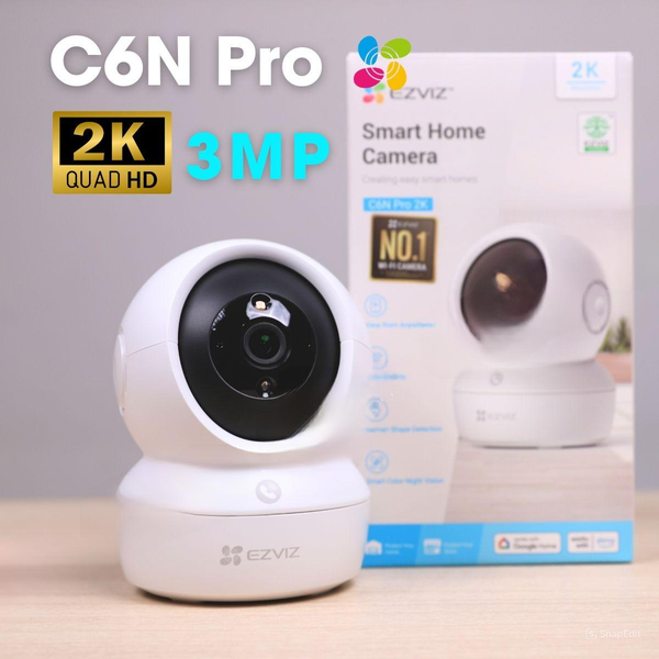 Camera Ezviz C6N PRO 2K (3MP) 360 Độ, Có Màu Ban Đêm Và Gọi Điện Thoại