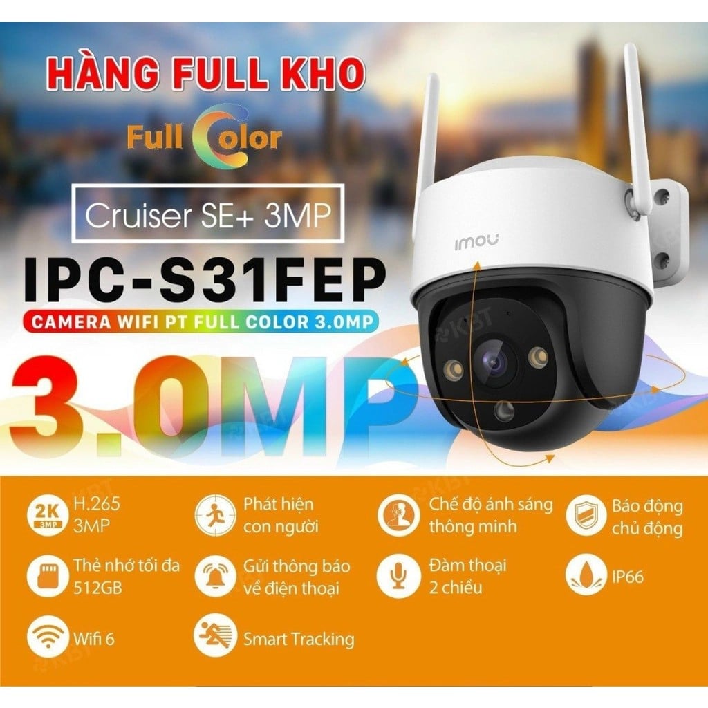 Camera Imou S31FEP Ngoài Trời 360 Độ Đàm Thoại 2 Chiều, Có Màu Ban Đêm