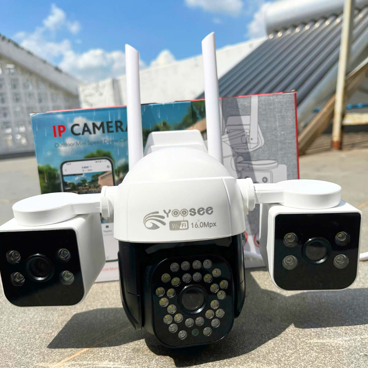 (Mới) Camera Wifi Yoosee 3 Mắt 3 Màn Hình Phiên Bản Đặc Biệt 16MP