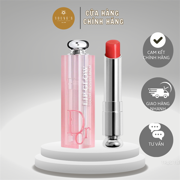 Son dưỡng Dior 033 Coral Pink Addict Lip Glow - Hồng San HôSon dưỡng ...