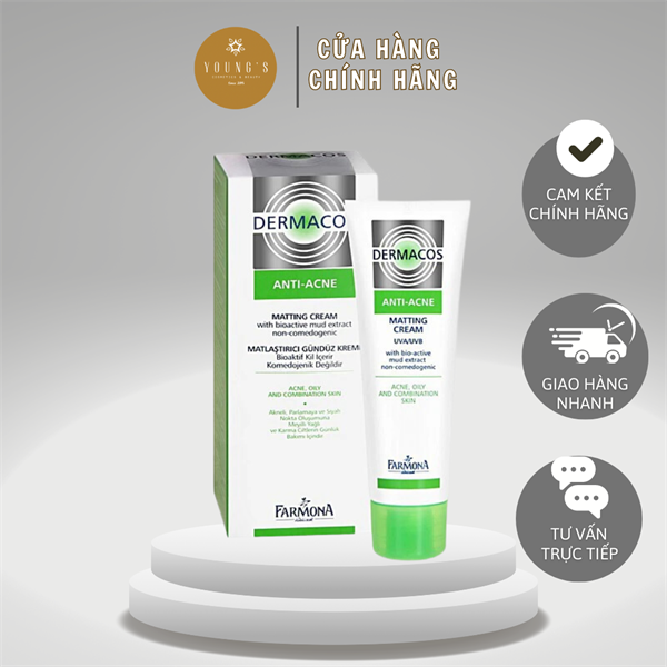 Kem Dưỡng Dermacos Anti-Acne Matting Cream 50ml Dưỡng Da Kiềm Dầu Giảm ...