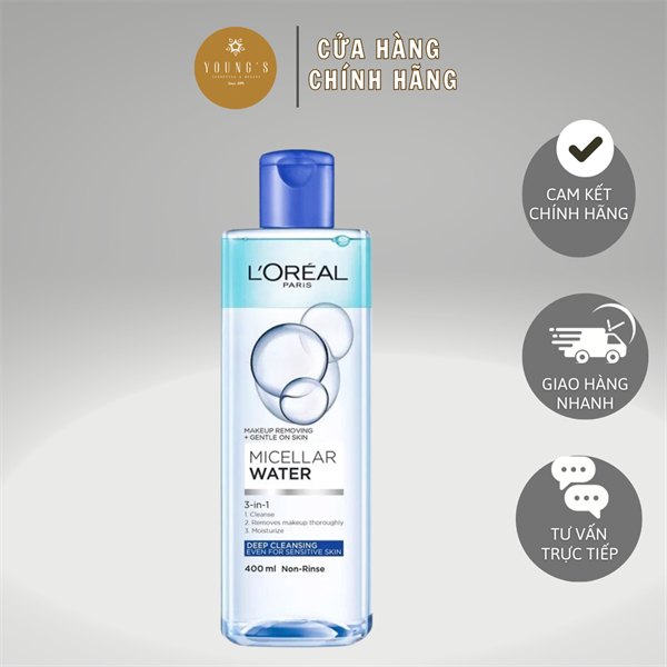Nước Tẩy Trang Màu Hồng Dưỡng Ẩm Cho Da Thường, Khô L'Oreal Paris Micellar Water 3-in-1 ...