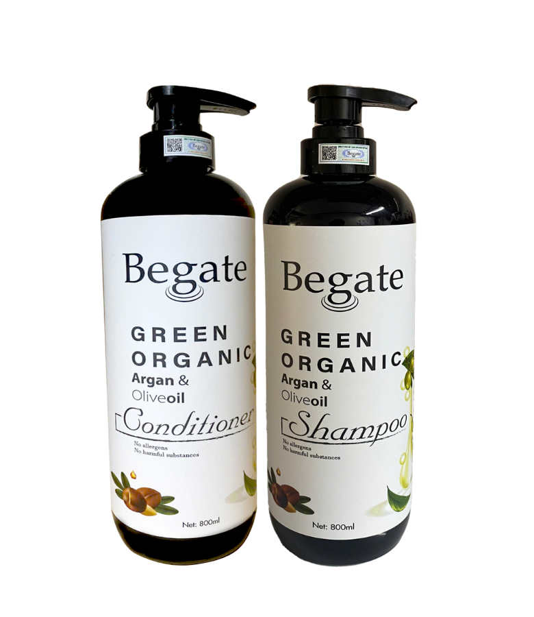 Dầu cặp (gội - xả) Organic Begate 800ml – BEGATE
