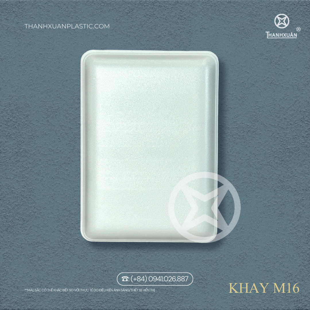 Khay Thủy Sản Xốp M16 – Đựng Cá, Hải Sản, Rau Củ Tươi | Thanh Xuân