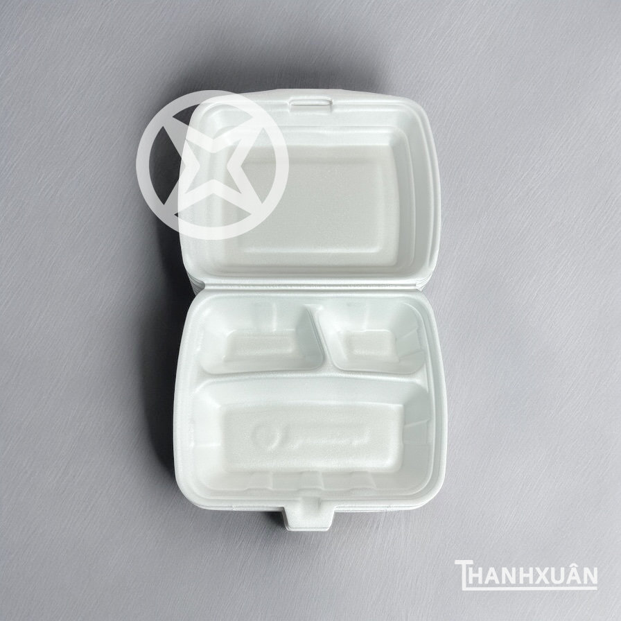 3-Compartment Rice Foam Box - Thanh Xuan