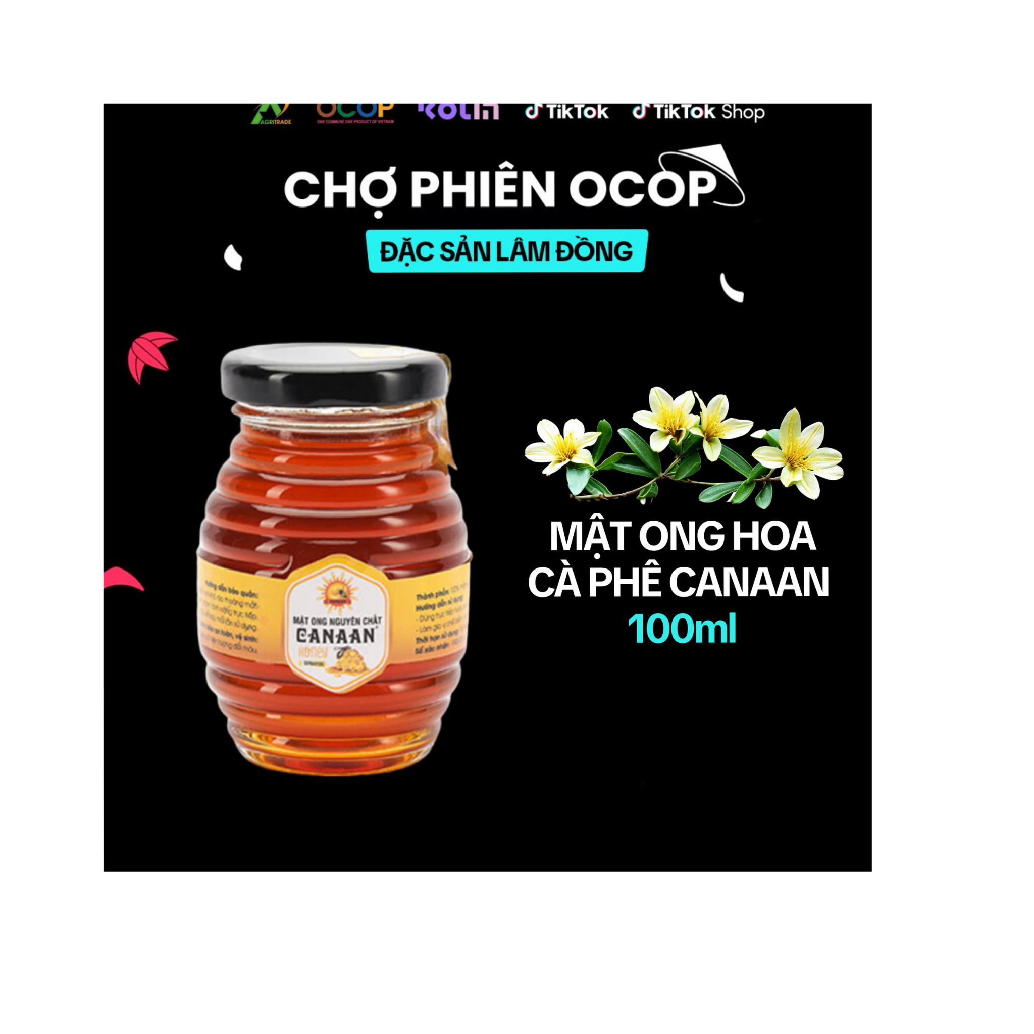mật ong hoa cà phê nguyên chất Canaan 100ml – ThaiDuongHoney