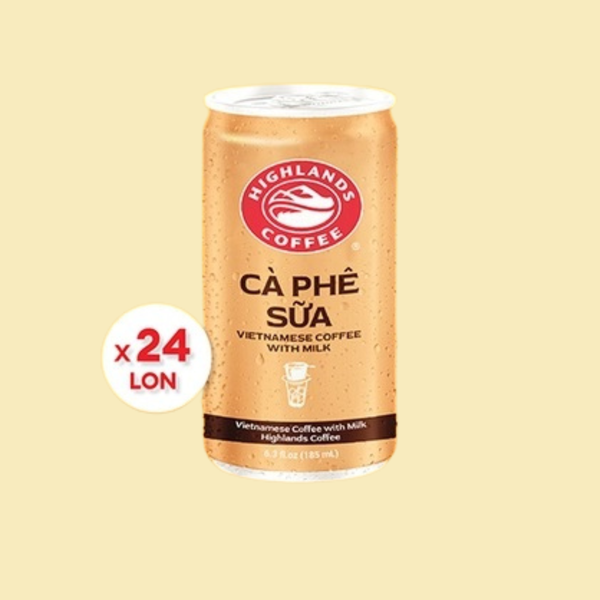 Thùng 24 Lon Cà Phê Sữa Highlands Coffee 185ml/lon – GreenBee Life New