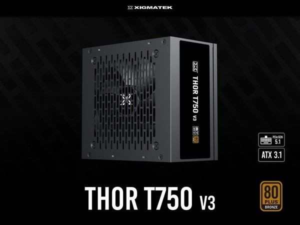 XIGMATEK THOR T750 v3 750W (EN43130) - 80PLUS BRONZE, PCIe Gen 5.1, AT ...