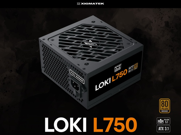 XIGMATEK LOKI L750 750W (EN43215) - 80PLUS BRONZE, PCIe Gen 5.1, ATX 3 ...