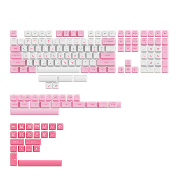 AKKO Keycap set – Prunus Lannesiana (PBT Double-Shot/ASA Low profile/1 ...