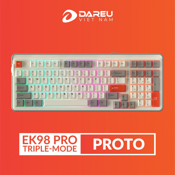 Bàn phím cơ không dây DAREU EK98 PRO - PROTO (Triple Mode, Cherry PBT ...