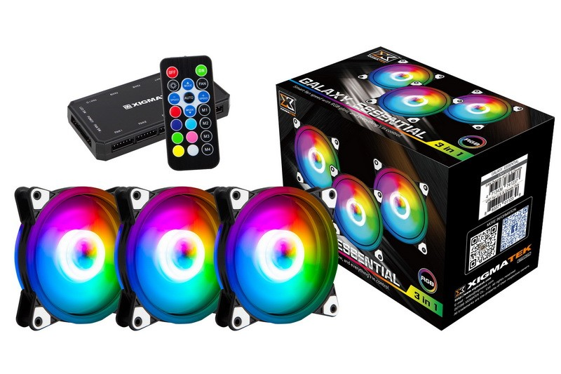 XIGMATEK GALAXY ESSENTIAL - EN41237 - (CX120) - RGB: HUB FAN (PACK x3 ...