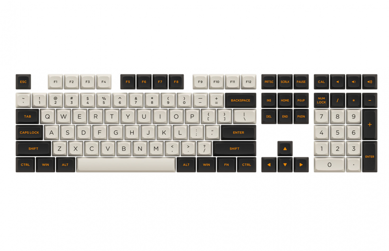 AKKO Keycap set – Carbon Retro (PBT Double-Shot/ASA Low profile/155 nú ...