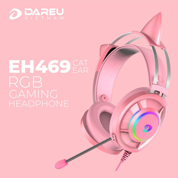 Tai nghe DAREU EH469 QUEEN RGB (Kèm CAT EARS) – Mai Hoàng