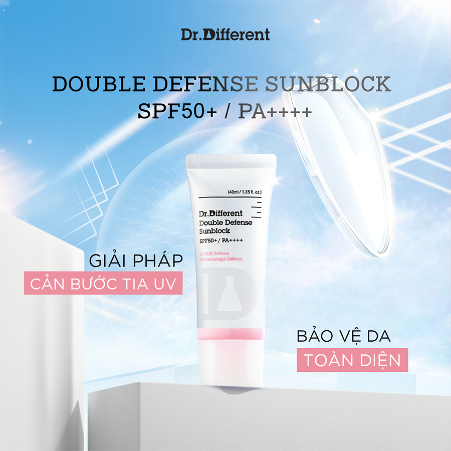 Kem chống nắng bảo vệ da phổ rộng sử dụng màng lọc vật lý – DrDifferent