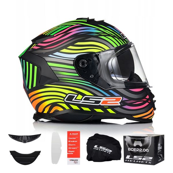 Mũ Bảo Hiểm Fullface LS2 FF800 Storm 2 Power Black Rainbow từ LS2 ...
