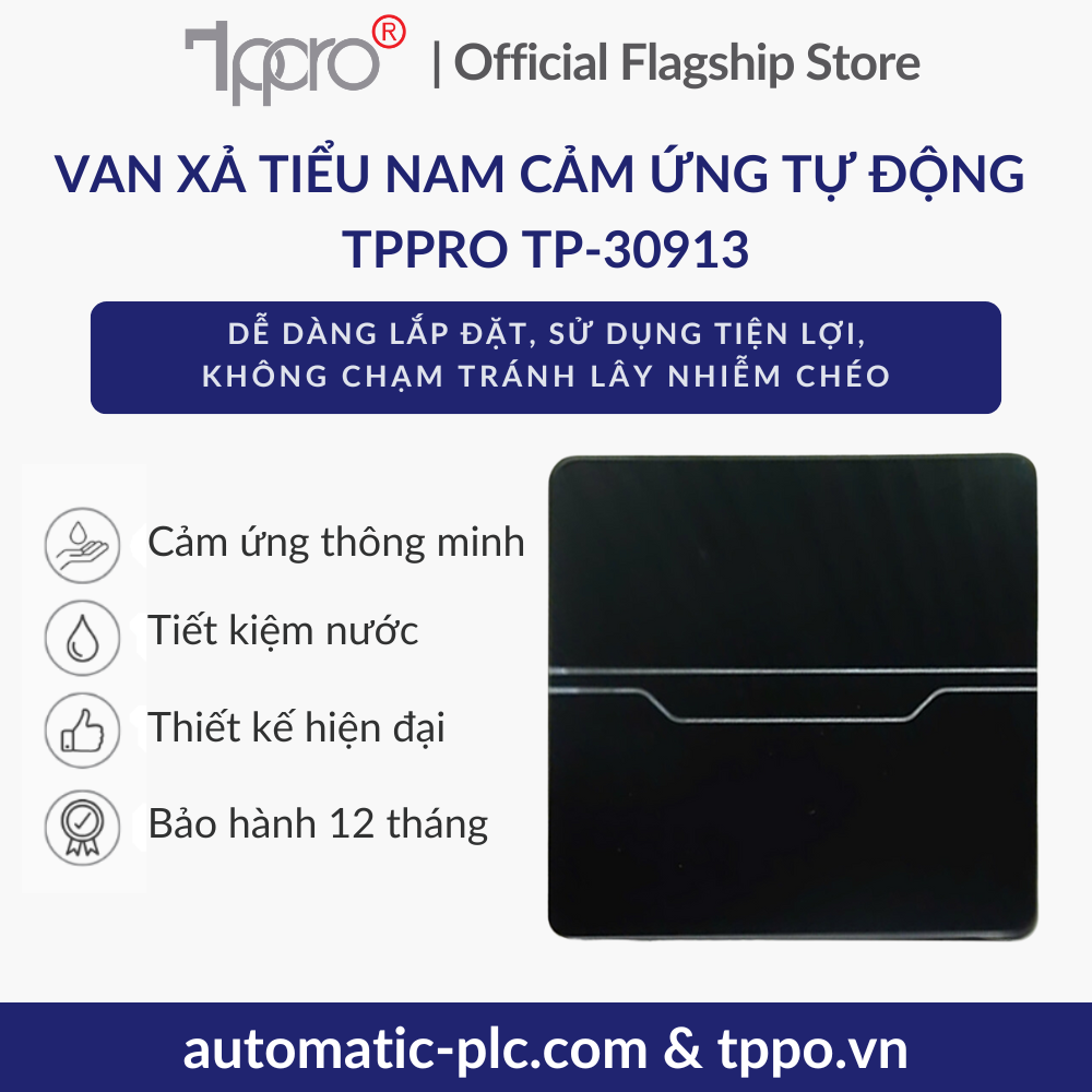 Van Xả Tiểu Nam Cảm Ứng Tự Động TPPRO TP-30913 - Toàn Phát New Technology