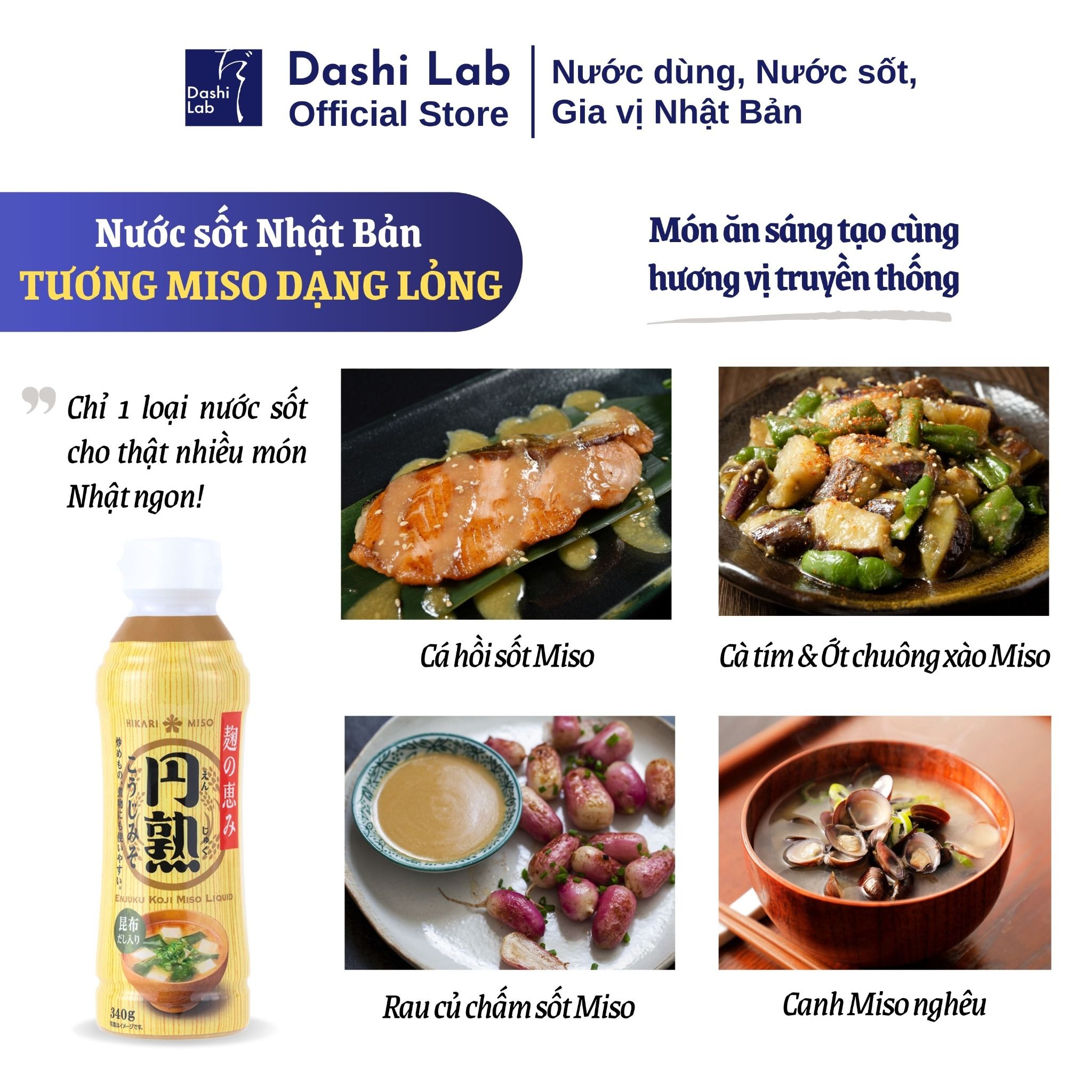 Nước Sốt Nhật Bản Tương Miso Dạng Lỏng HIKARI MISO Chai 340g – Dashi Lab - Nước dùng, Nước sốt ...