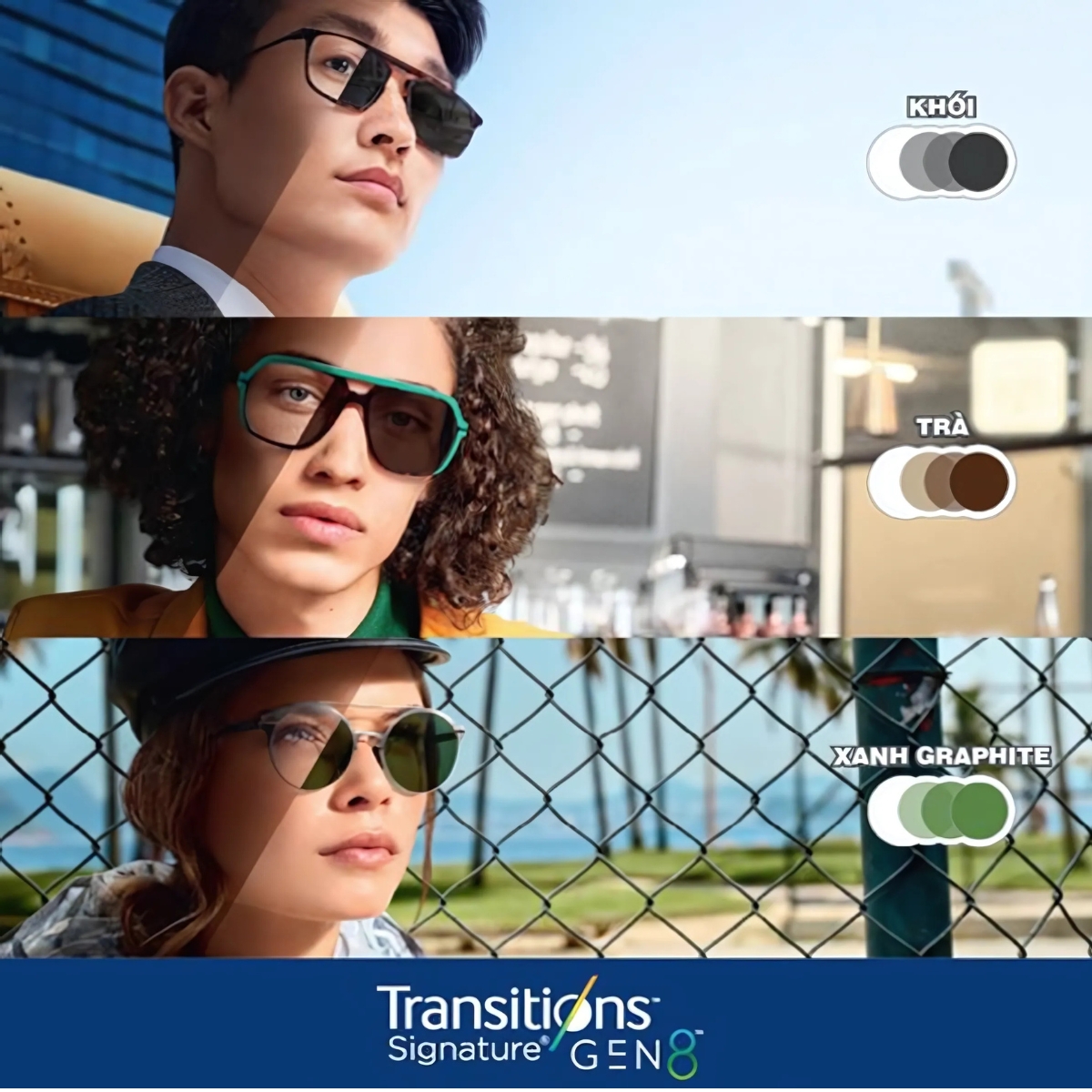Đa Tròng Đánh Đổi Màu ESSILOR ESSENTIALS ACTIVE TRANSITIONS GEN8 – Yoon