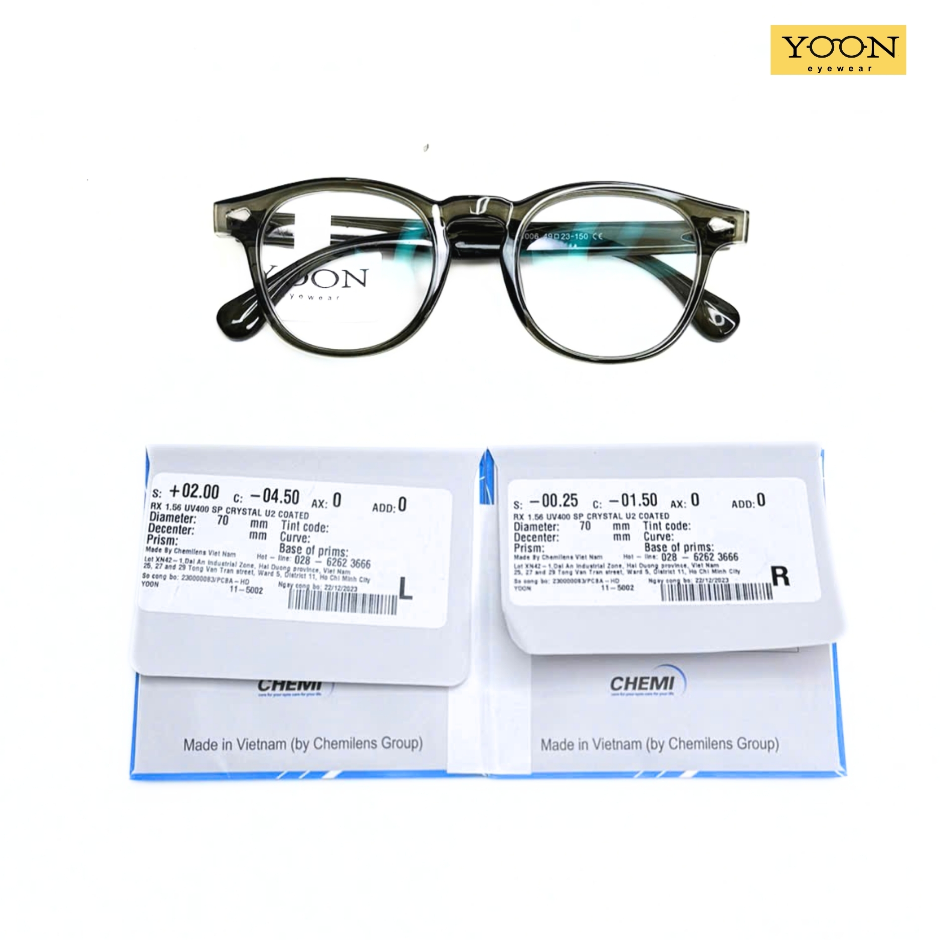 Tròng kính Đơn tròng đánh Chemi Single Vision Lens – Yoon