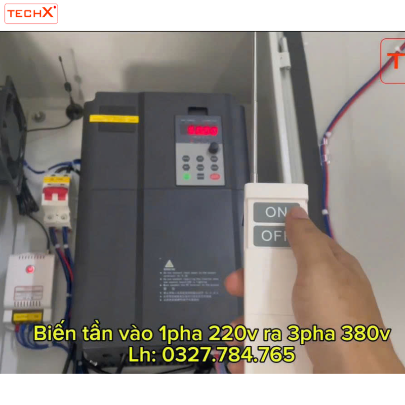 Biến tần vào 1 pha 220v ra 3 pha 380v, công suất 3kw (4hp) – Tự động hoá nông nghiệp