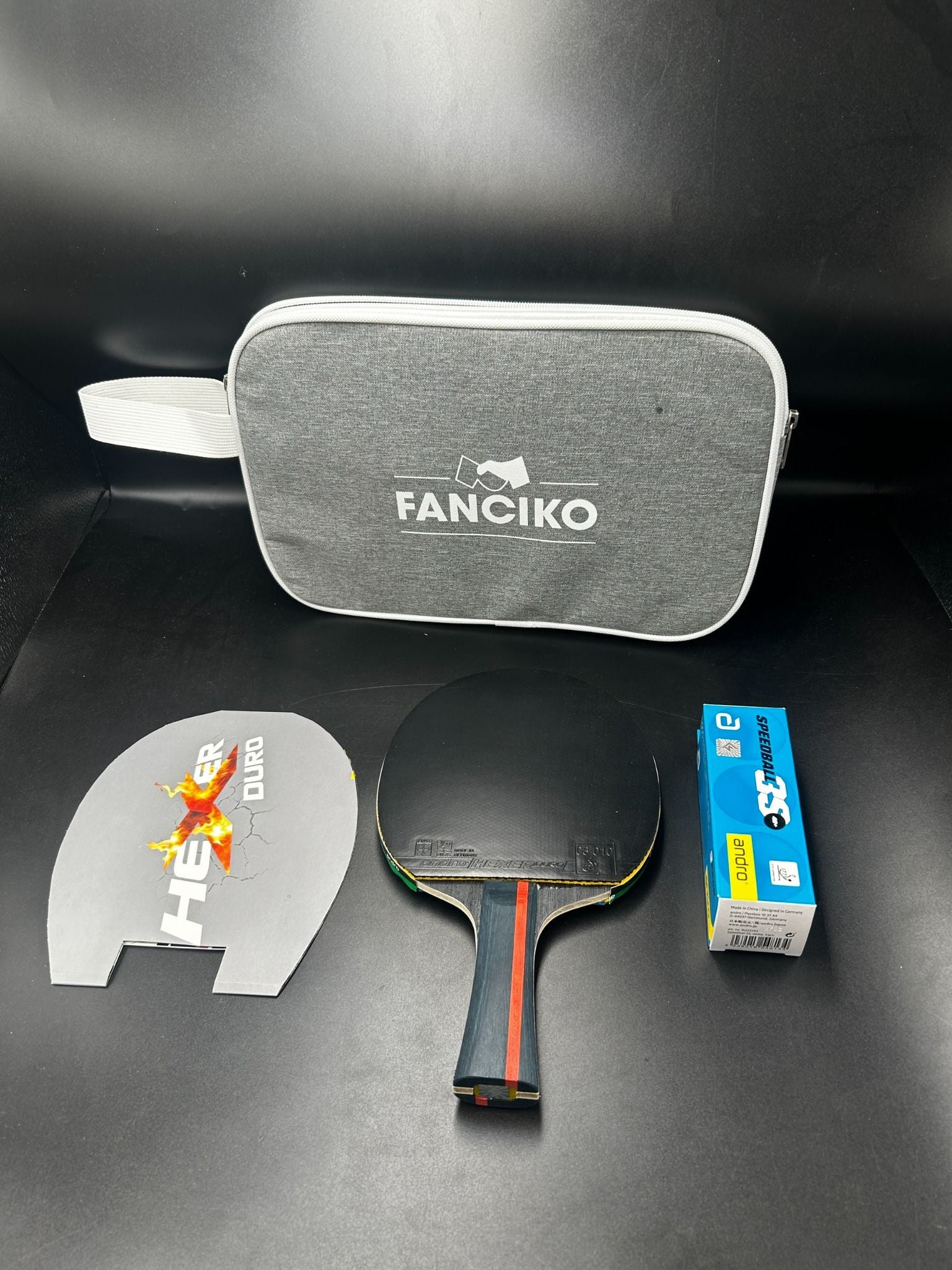 Combo cốt vợt Andro INIZIO OFF kết hợp đôi mặt vợt Andro Hexer Duro ...