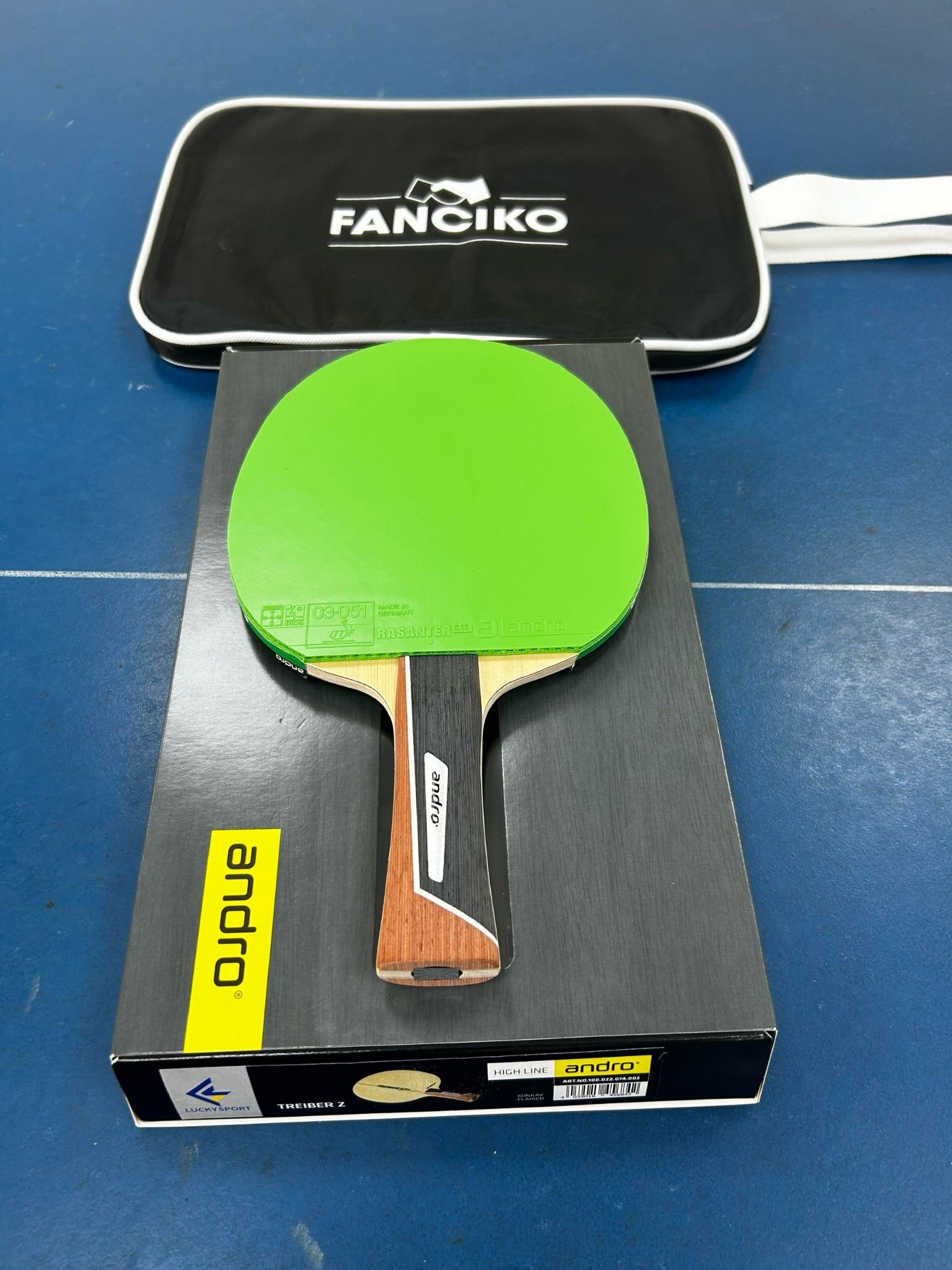 Combo cốt vợt Andro Treiber Z kết hợp đôi mặt vợt Andro Rasanter R45 ...