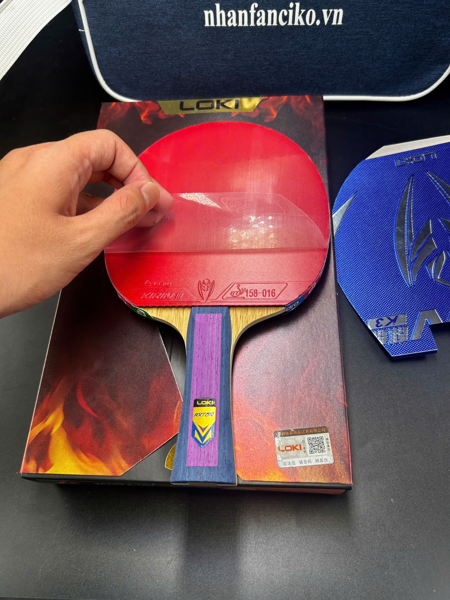 Combo cốt vợt LOKI RXTON 3 PRO kết hợp đôi vợt Loki Kirin K3 – Nhân Fanciko