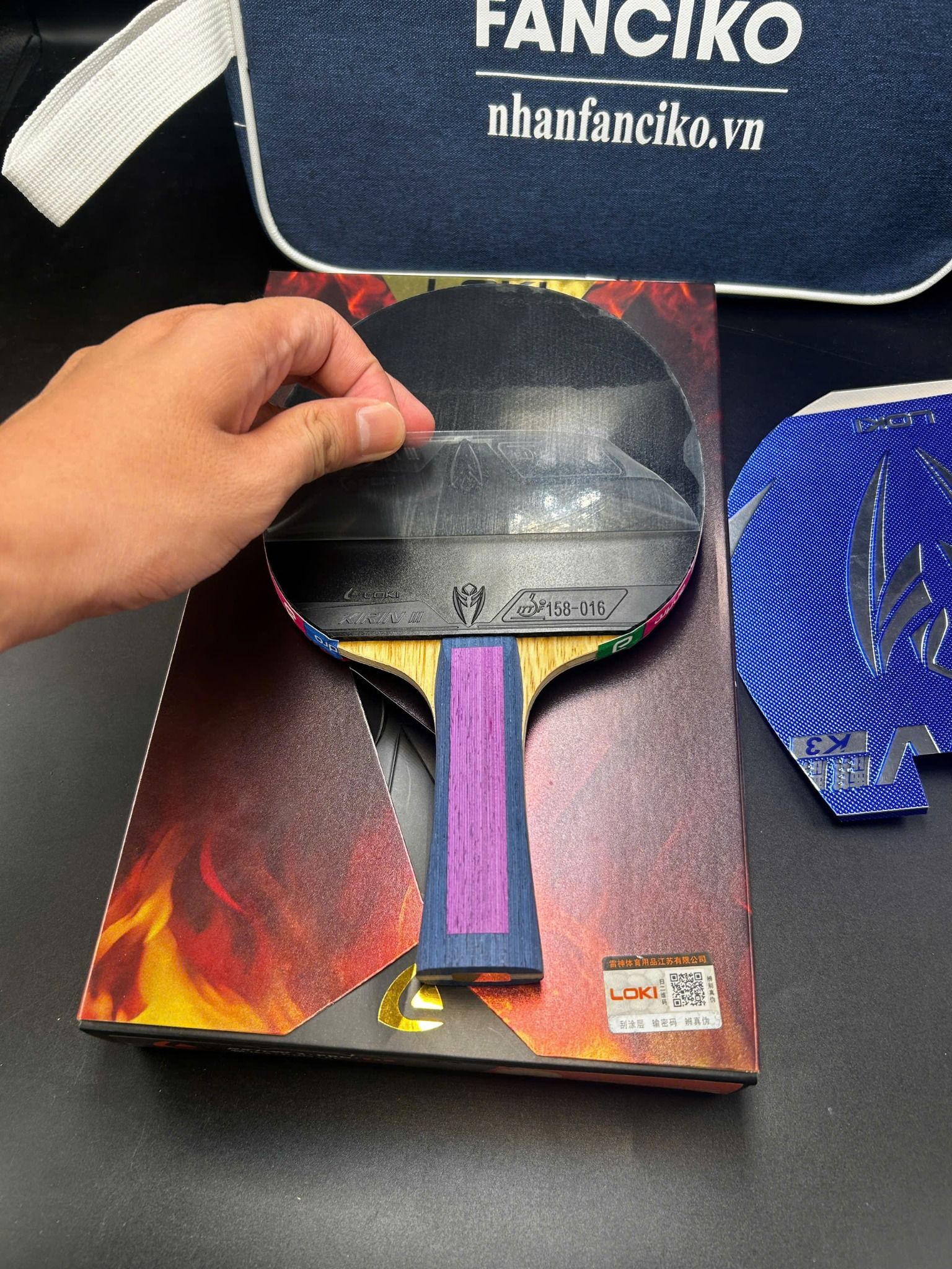 Combo cốt vợt LOKI RXTON 3 PRO kết hợp đôi vợt Loki Kirin K3 – Nhân Fanciko