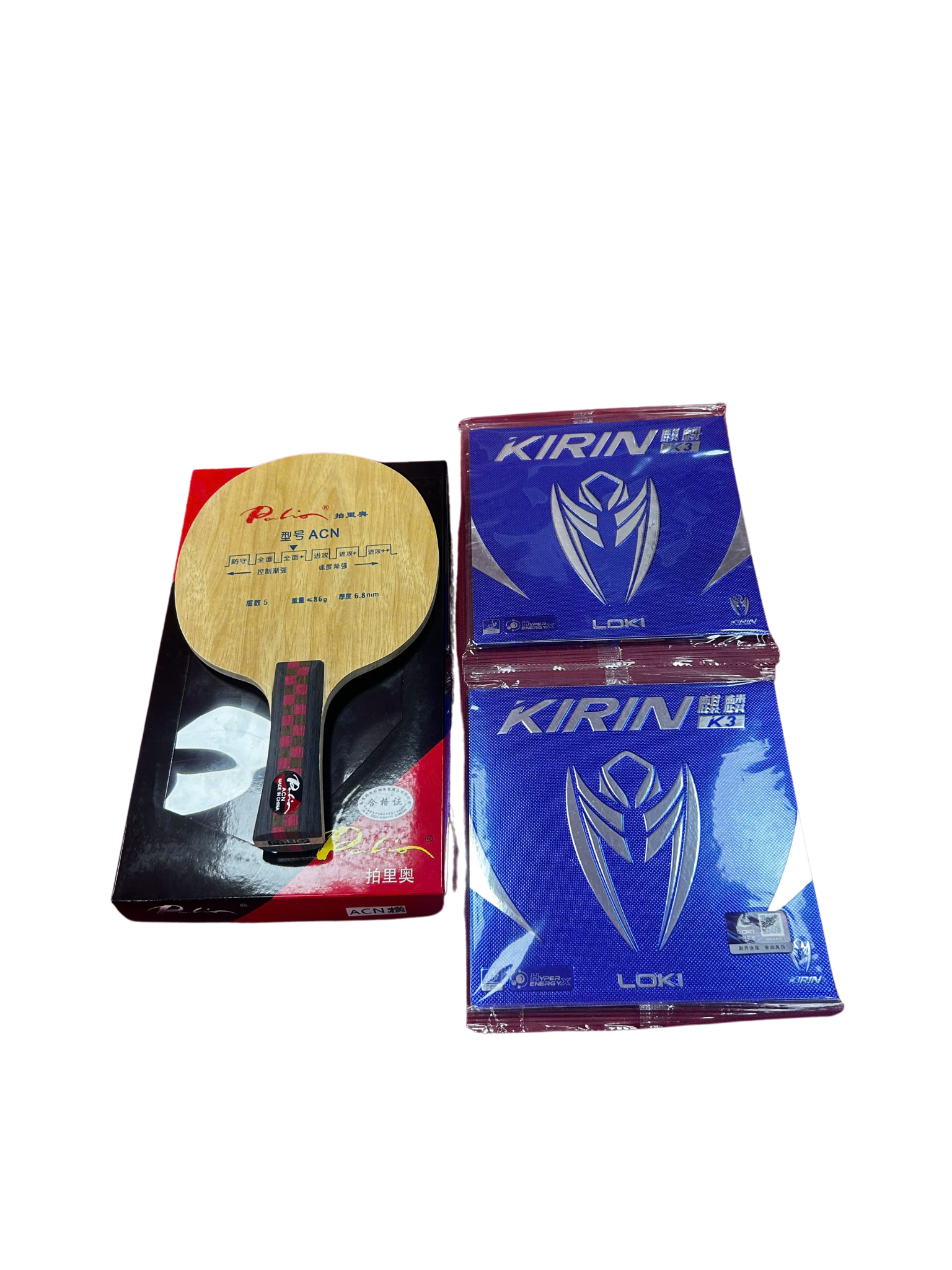 Combo cốt vợt Palio ACN kết hợp đôi mặt vợt Loki Kirin K3 – Nhân Fanciko