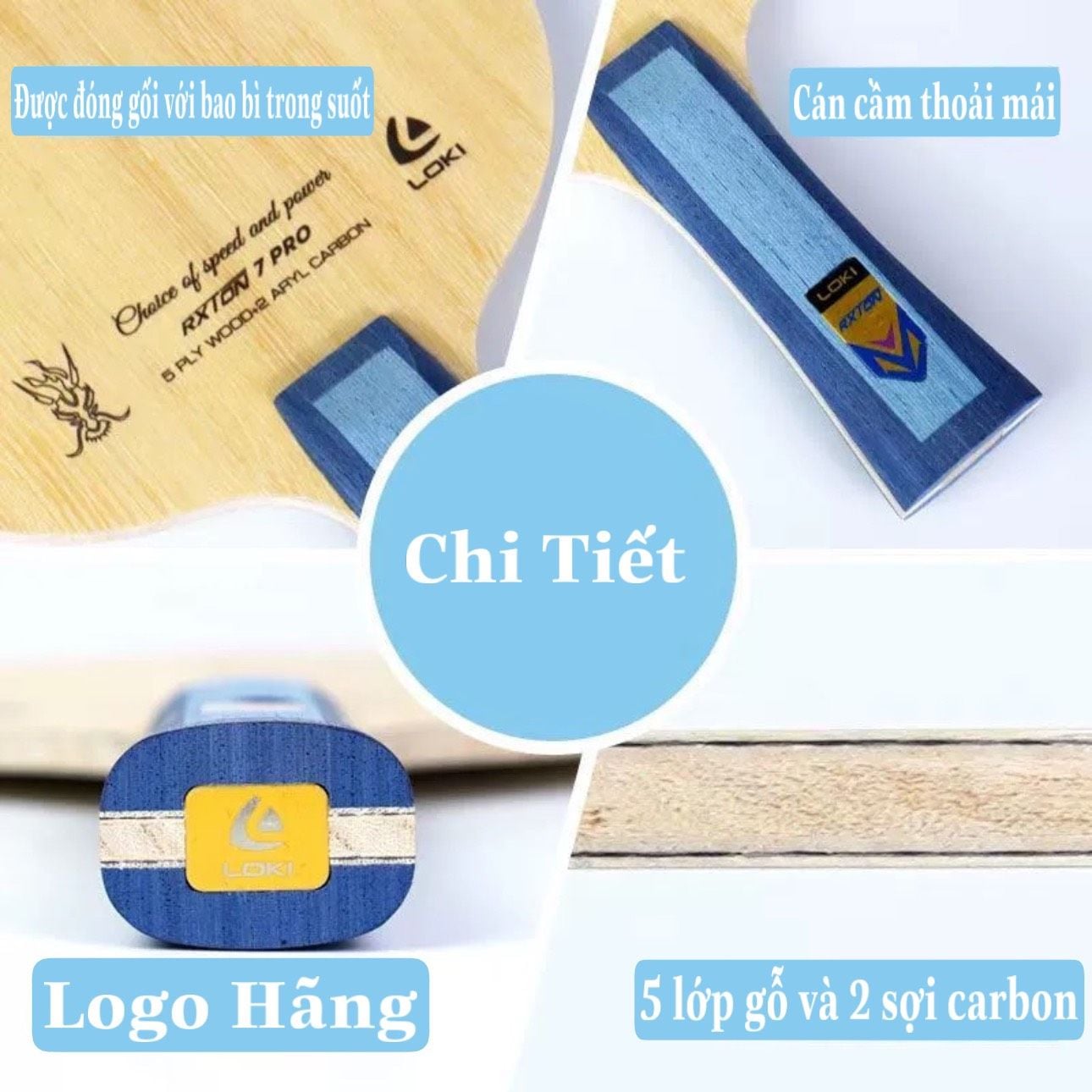 Cốt vợt Loki RXTON 7 PRO – Nhân Fanciko