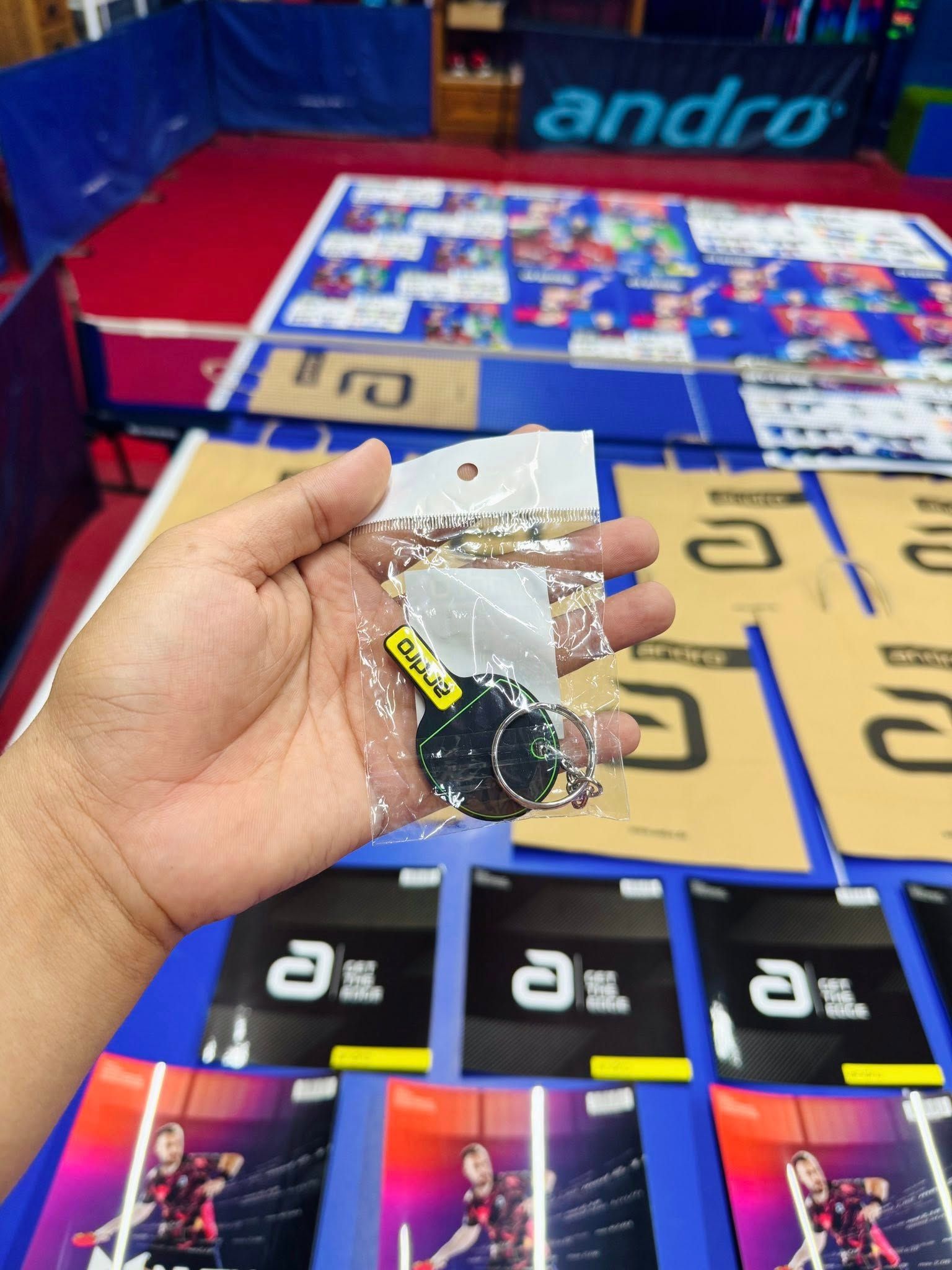 Móc khóa bóng bàn Andro 2025 (Màu xanh dương) – Nhân Fanciko