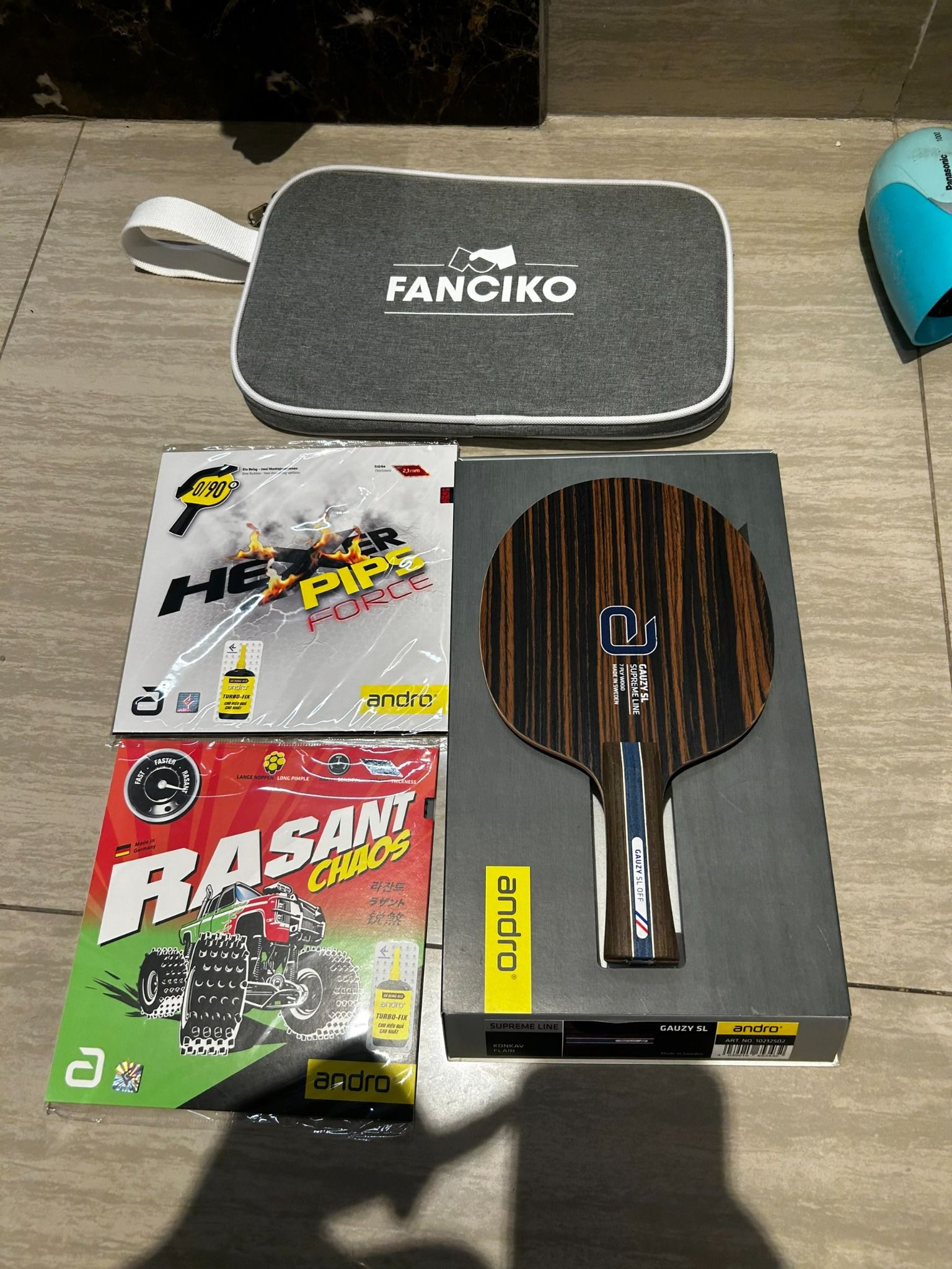 Combo cốt vợt Andro GAUZY SL OFF SUPREME LINE kết hợp với mặt vợt Andr ...