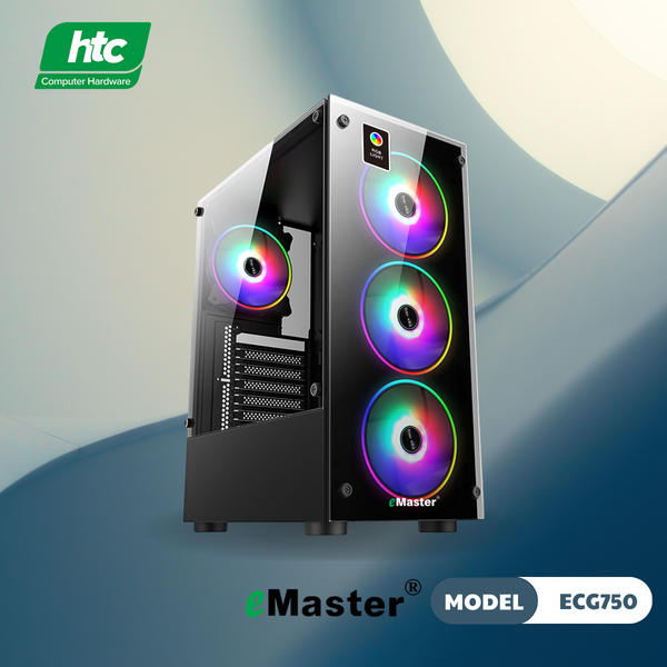 CASE GAMING EMASTER ECG750 - No Fan (M-ATX, ITX, ATX) – VI TÍNH GIA ...