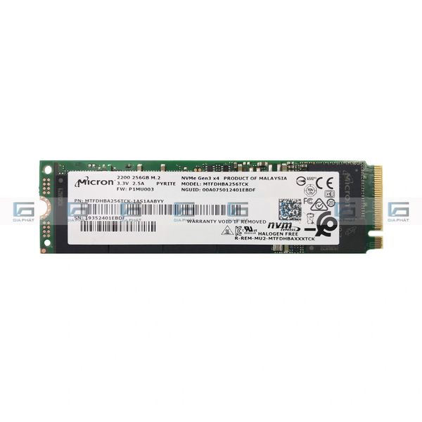 SSD Micron 2200 256GB M.2 PCIe Gen3 x4 NVMe – VI TÍNH GIA PHÁT ...