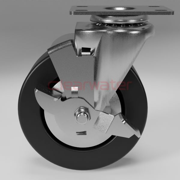 5 INCH CASTER WITH BRAKE – Clearwater Metal