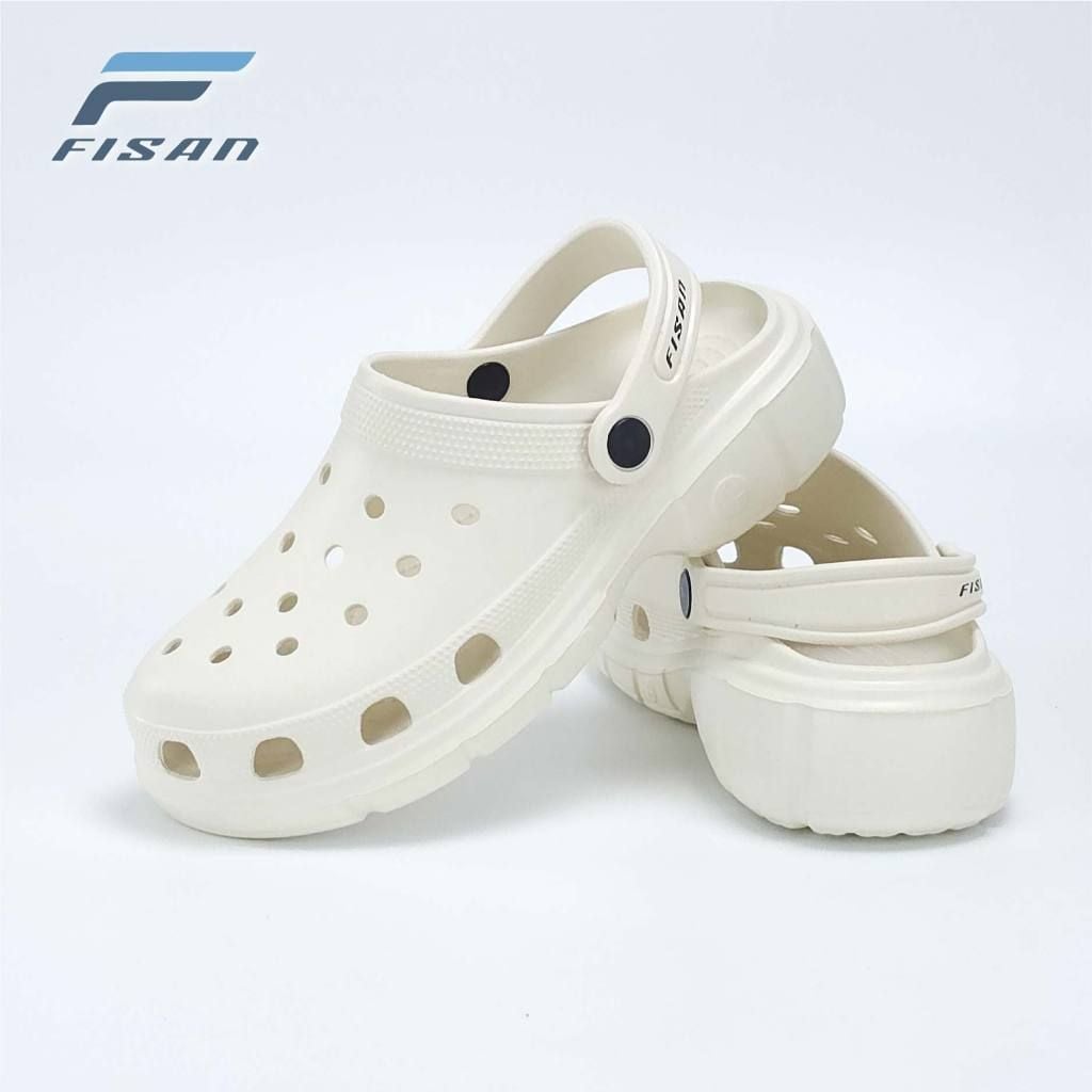 Dép Sục Trơn Unisex FISAN Kiểu Dáng Basic Sục Đế Cao Mềm Chống Trượt FS01
