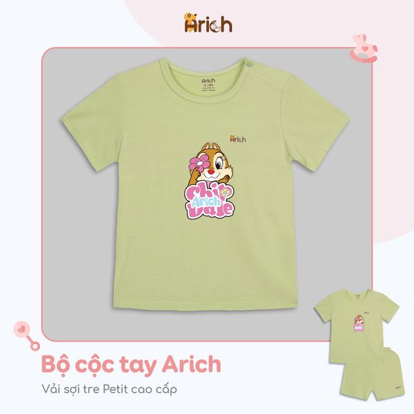 Bộ Cộc Cài Vai in Thỏ Vàng ARA225 – Arich