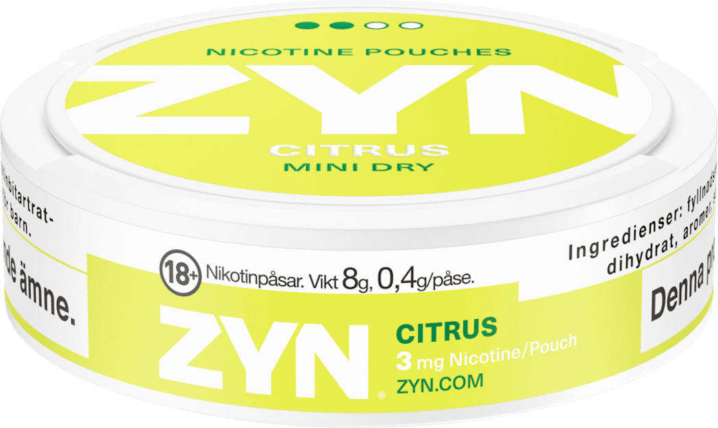 ZYN Citrus ( Chanh Cam ) Mini Dry 3mg Nicotine Pouches | White Snus