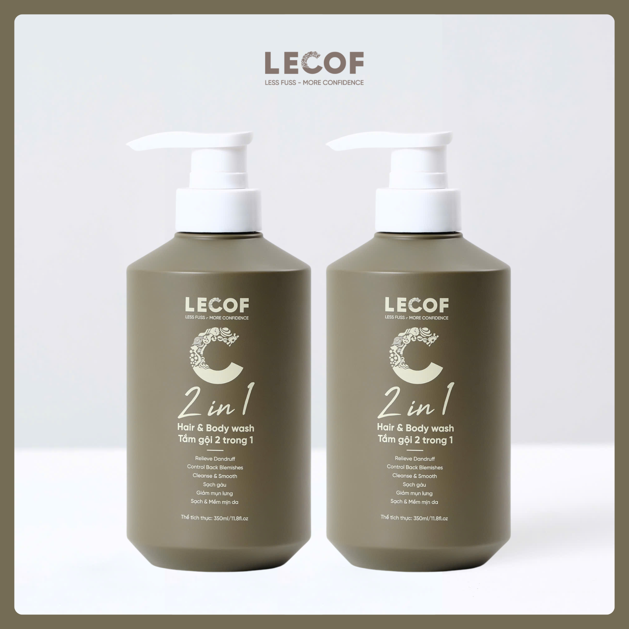 Combo 2 chai Sữa tắm gội nam LECOF hương nước hoa cao cấp 2in1 - 350ml ...