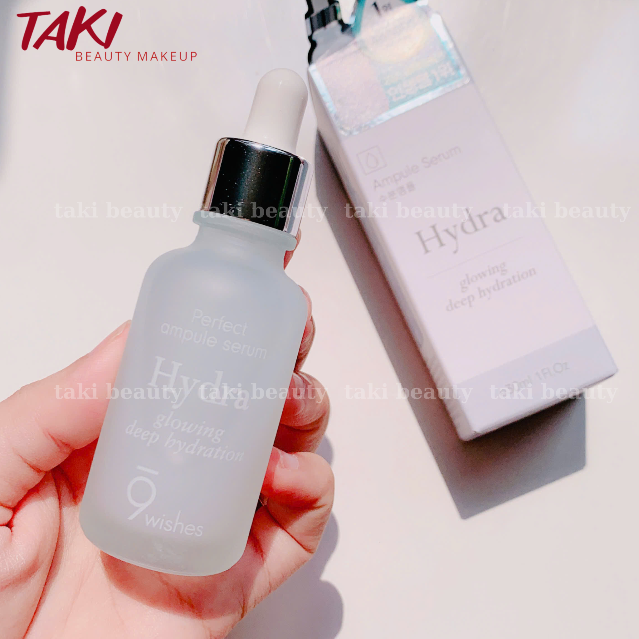 Serum nước dừa 9 Wishes deep glow hydra skin ampule 30ml - Taki Beauty Makeup